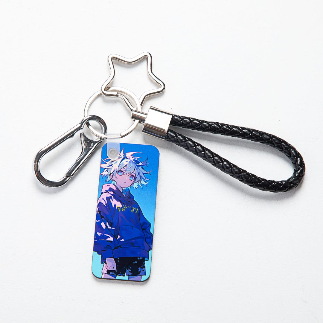 Anime Character Keychain: Braided Strap, Star Clip - Gift Ready - Etsy