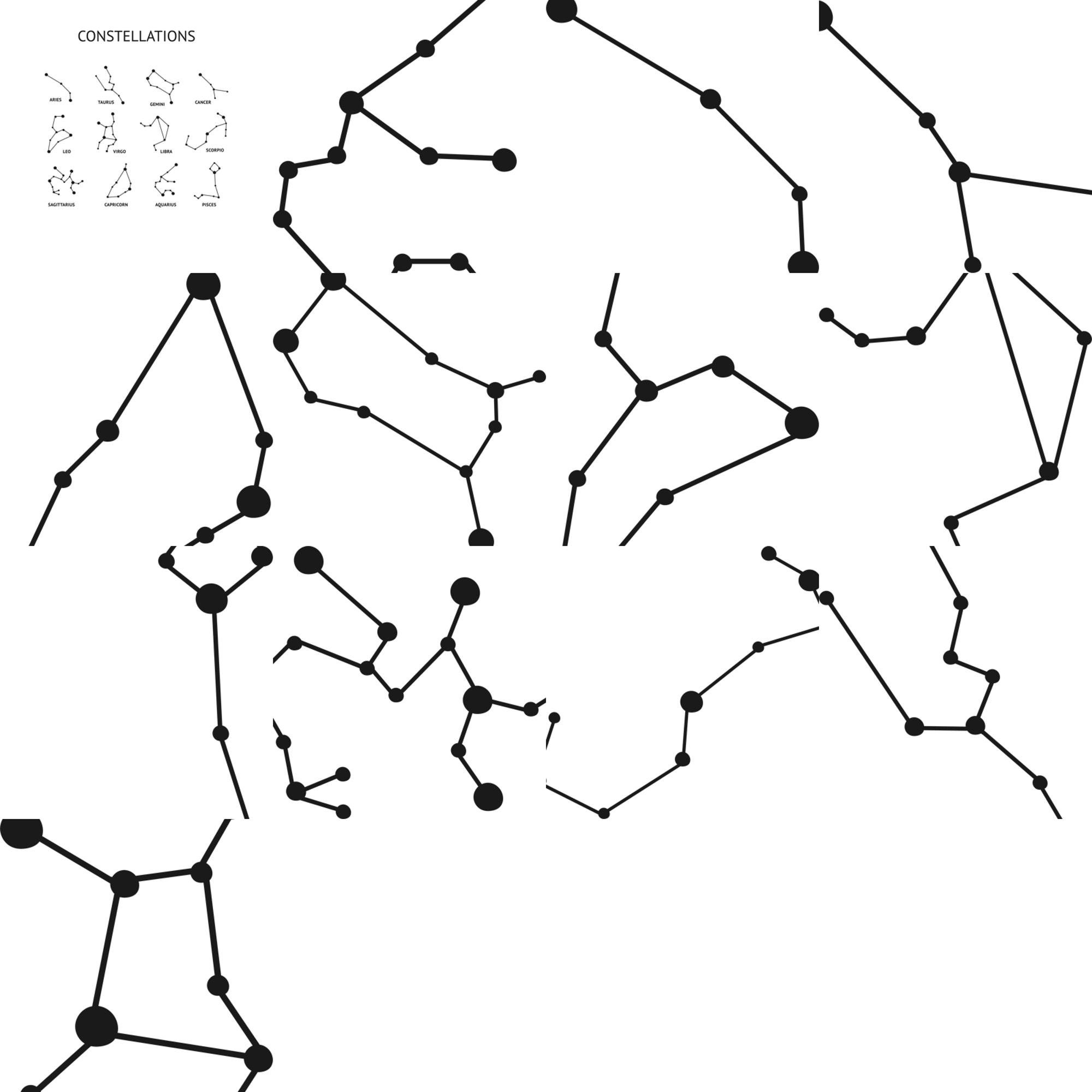 Zodiac Constellations Digital Art Print Instant Download Printable Wall ...