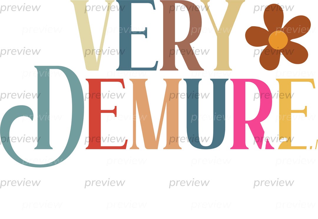 Colorful Very Demure Digital Art Print Mindful Instant Download for ...
