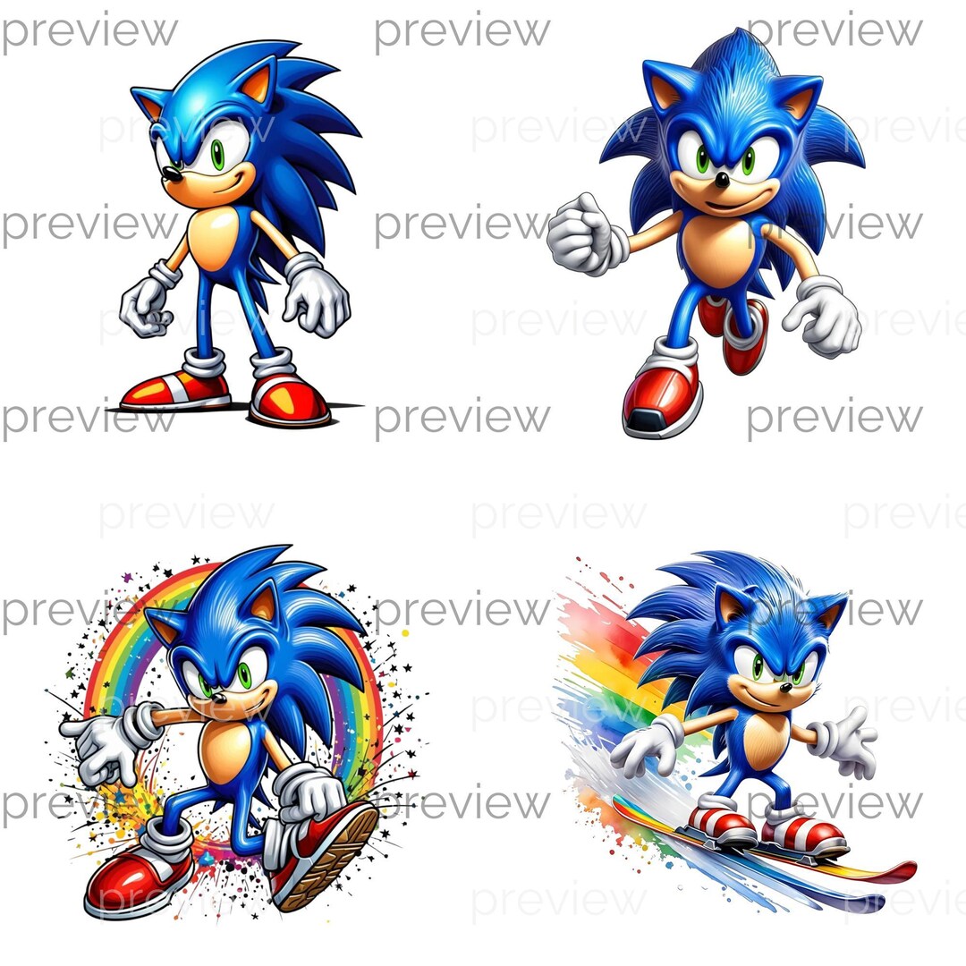 Sonic PNG High-quality Sonic the Hedgehog Clipart Instant Download ...