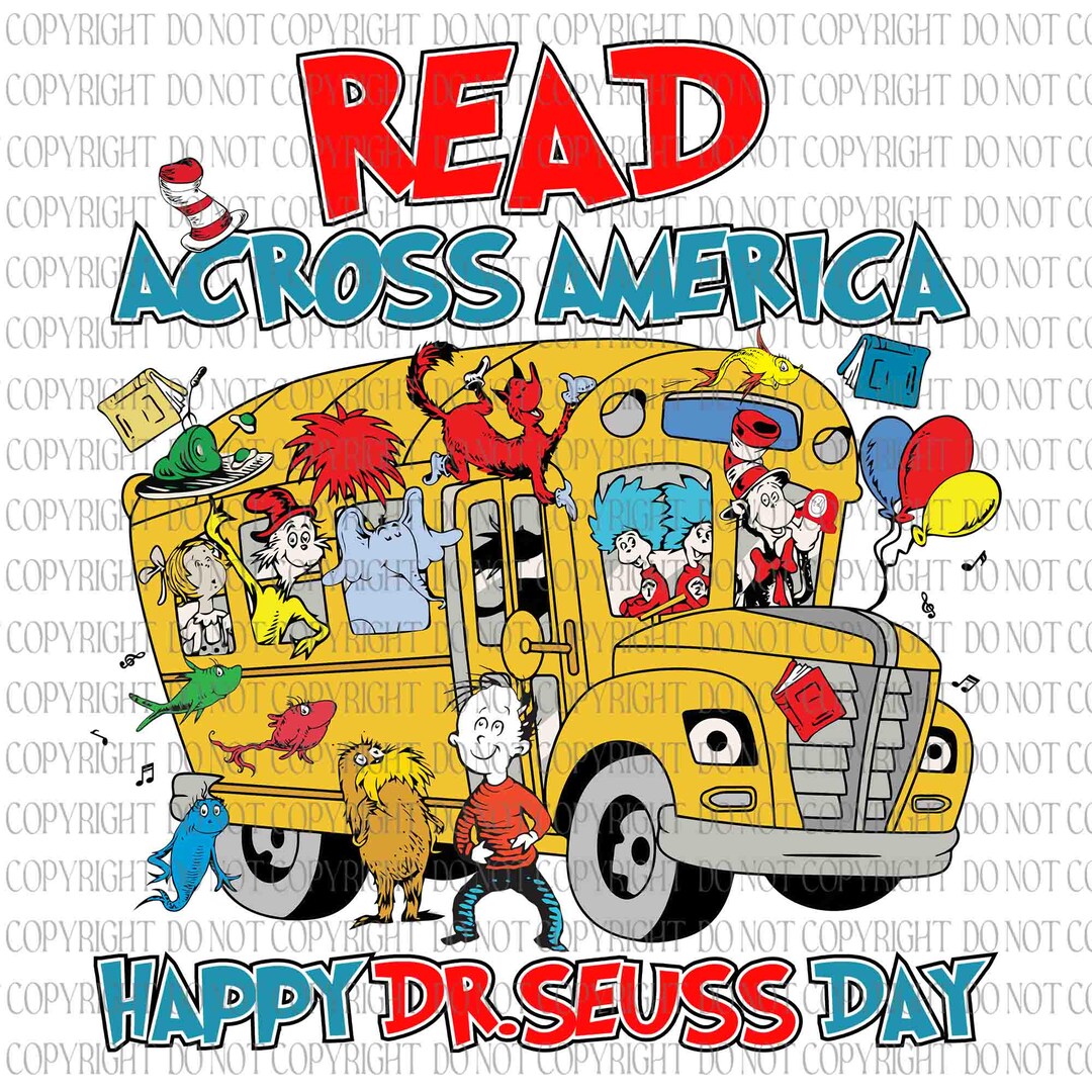 Dr Seuss America PNG, Read Across America Png, Cat in the Hat Png ...