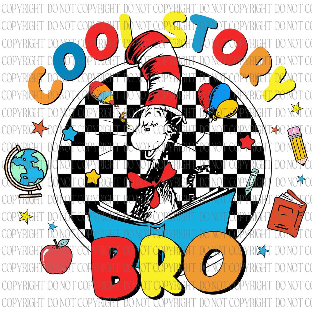 Cool Story Bro PNG, Cat in the Hat Png, Checkered Kid Pattern Png ...