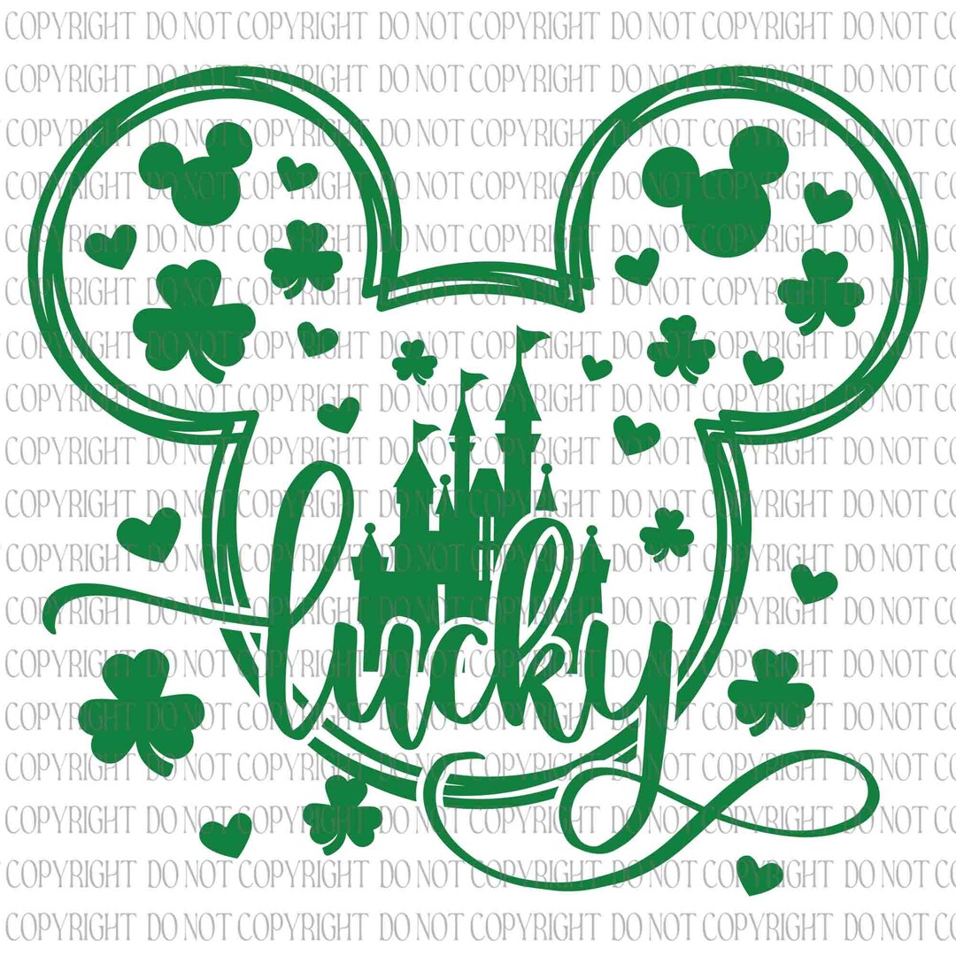 Lucky SVG, St Patricks Day Svg, Mouse Clover Svg, Mouse Castle Svg ...