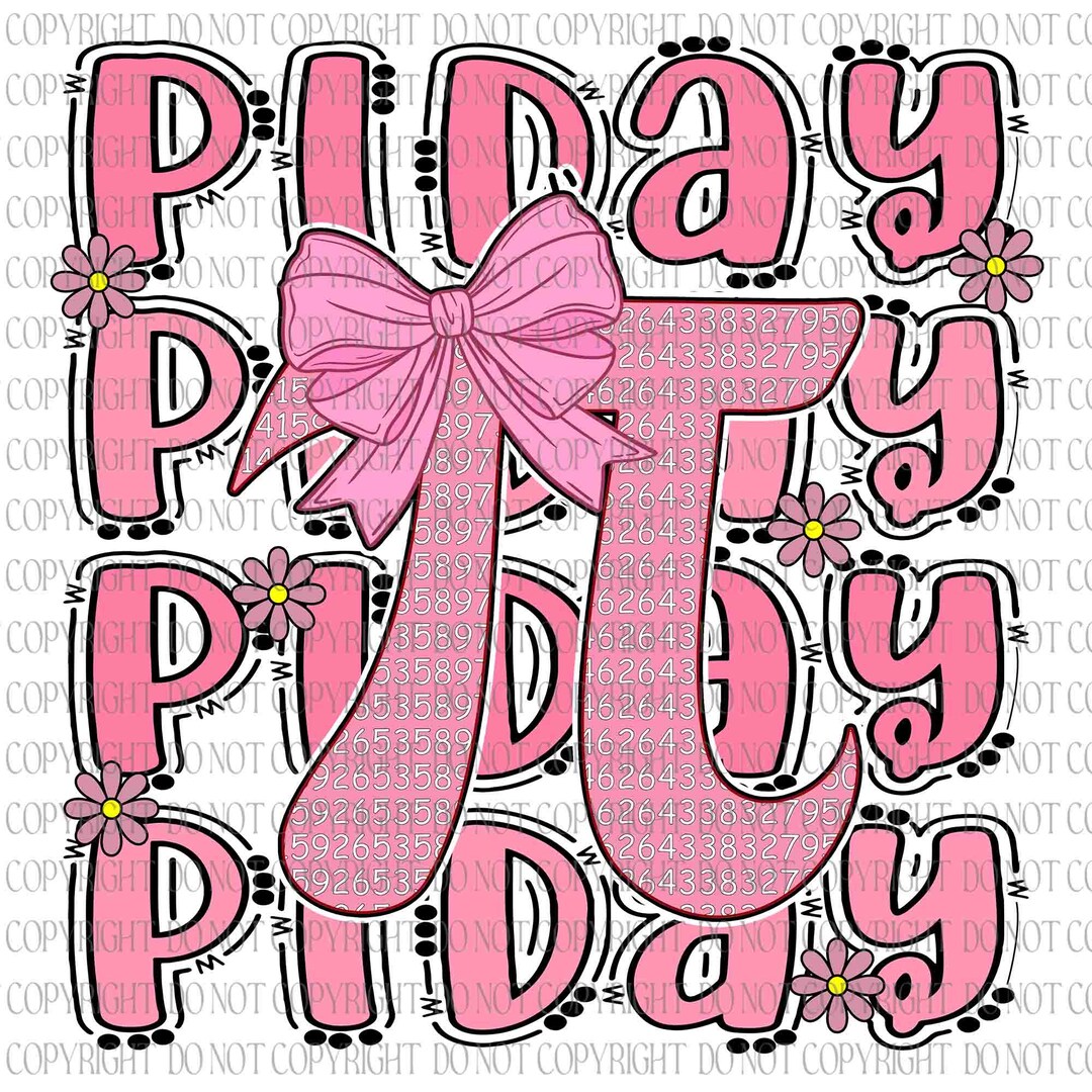 Happy Pi Day PNG, Pi Day Coquette Pink Png, Funny Math Gift, Math ...