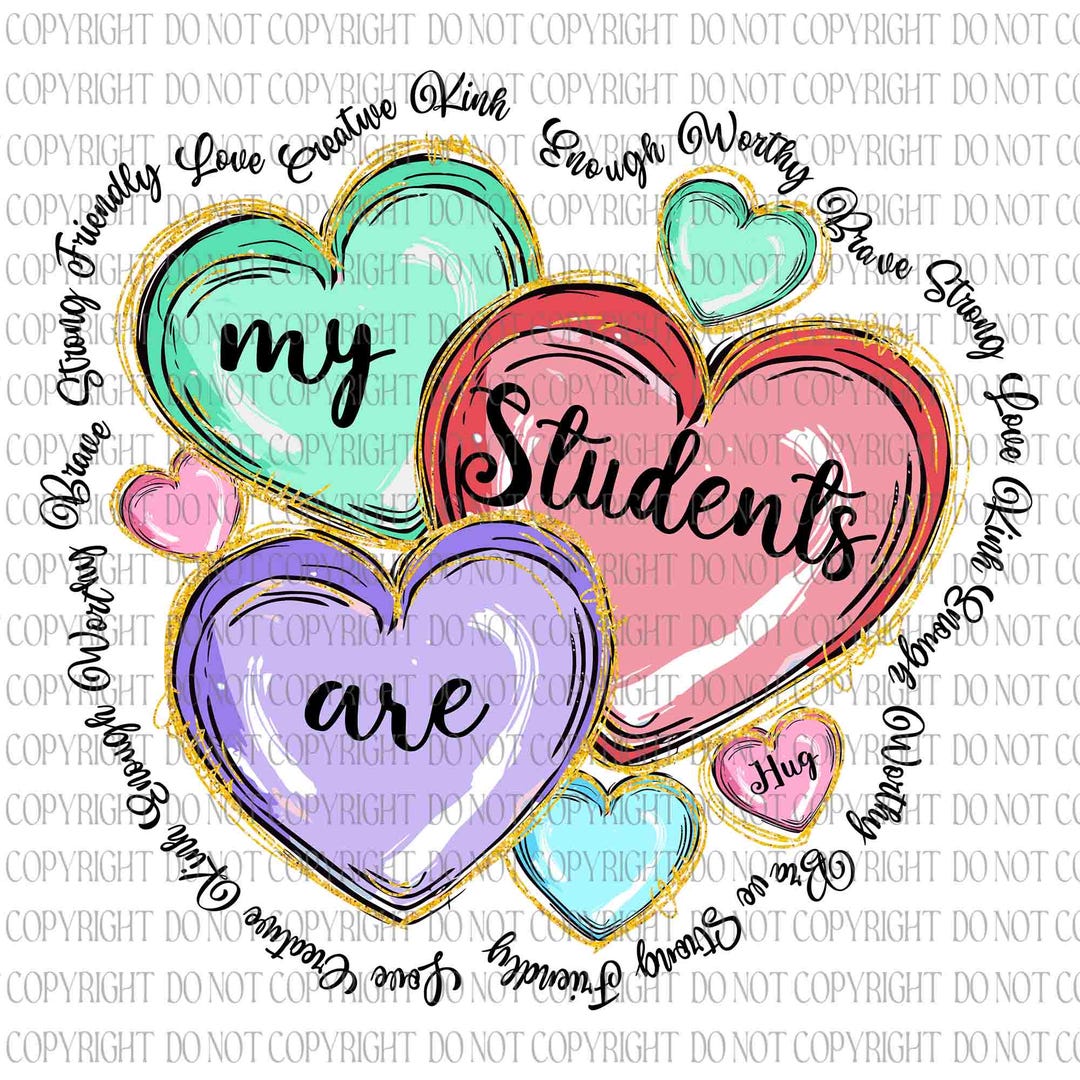 My Student Are PNG, Teacher Valentine Png, Valentine XOXO Png, Glitter ...