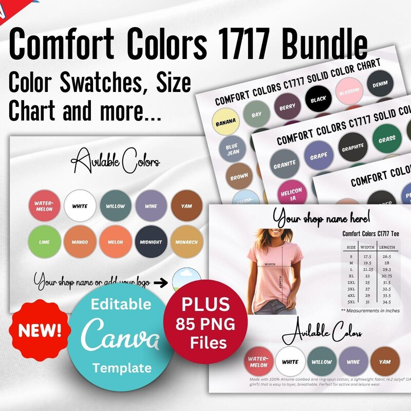 Comfort Color Chart - Etsy