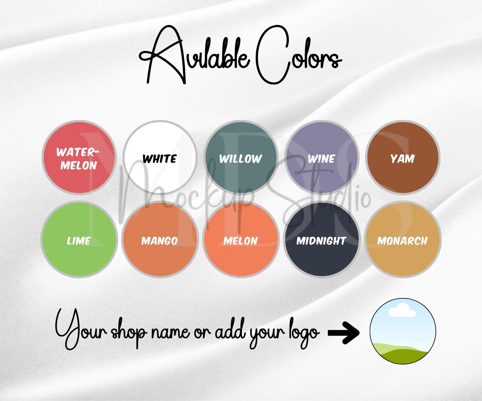 Comfort Colors Editable Color Chart and Size Chart Canva Template for ...