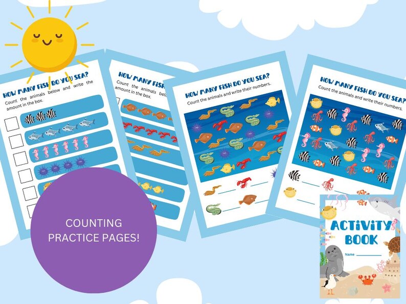 Preschool Pre-k Kindergarten Ocean Sea Animals Theme Bundle Printable ...