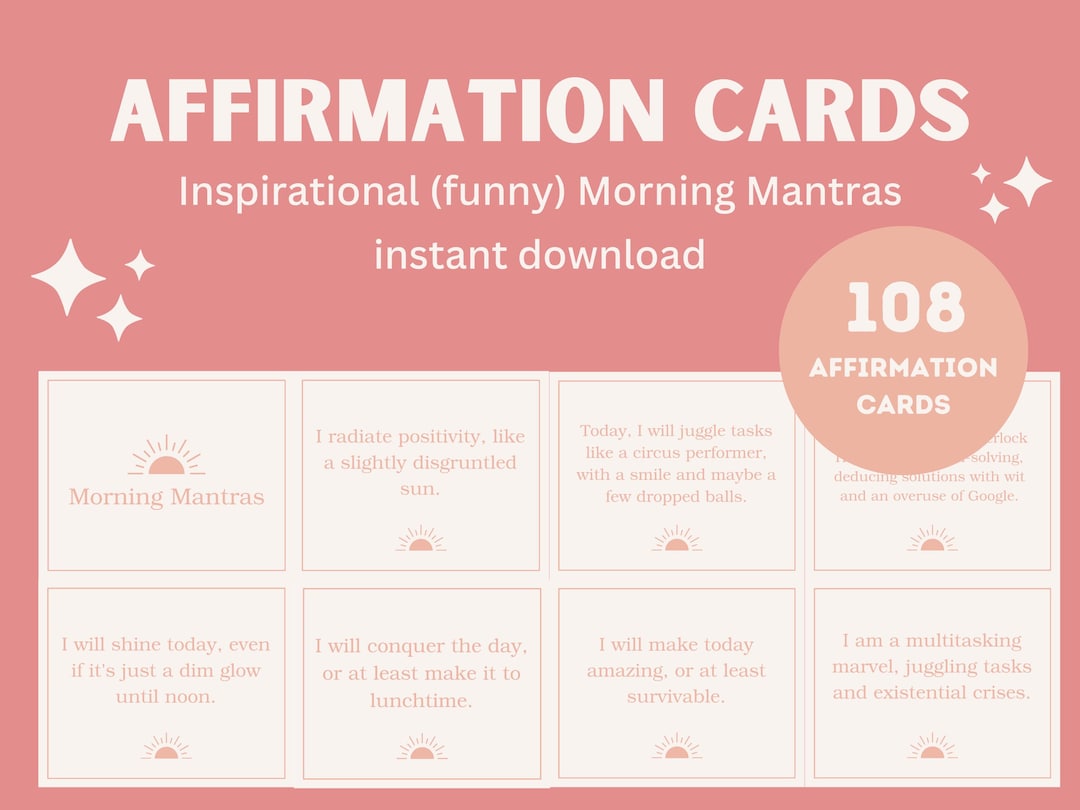 108 Instant Download Digital Printable Positive Funny Witty Sarcastic ...