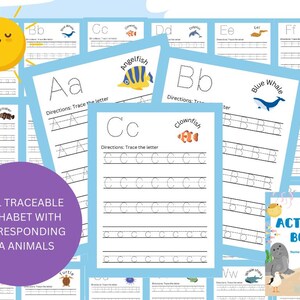 Preschool Pre-k Kindergarten Ocean Sea Animals Theme Bundle Printable ...