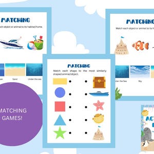 Preschool Pre-k Kindergarten Ocean Sea Animals Theme Bundle Printable ...