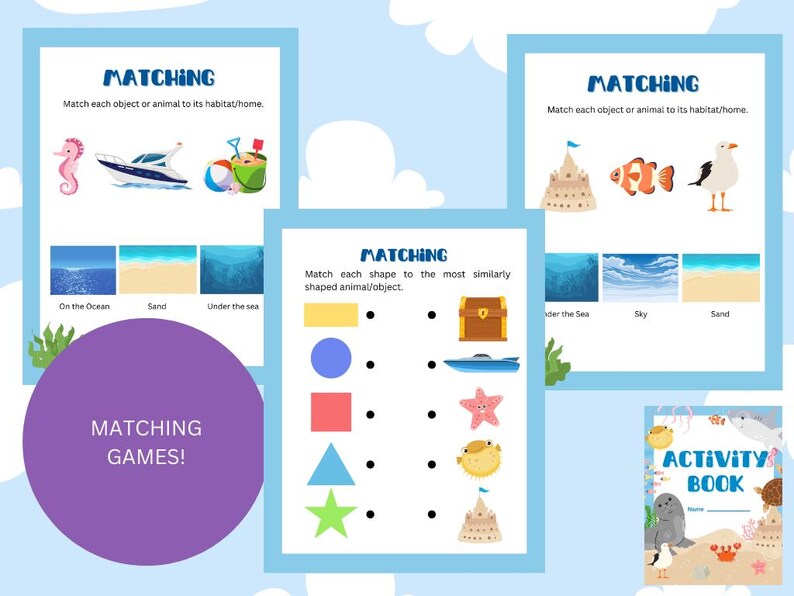 Preschool Pre-k Kindergarten Ocean Sea Animals Theme Bundle Printable ...