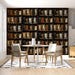 Cats on Bookshelf Wallpaper Mural: Cozy Library Scene - Etsy