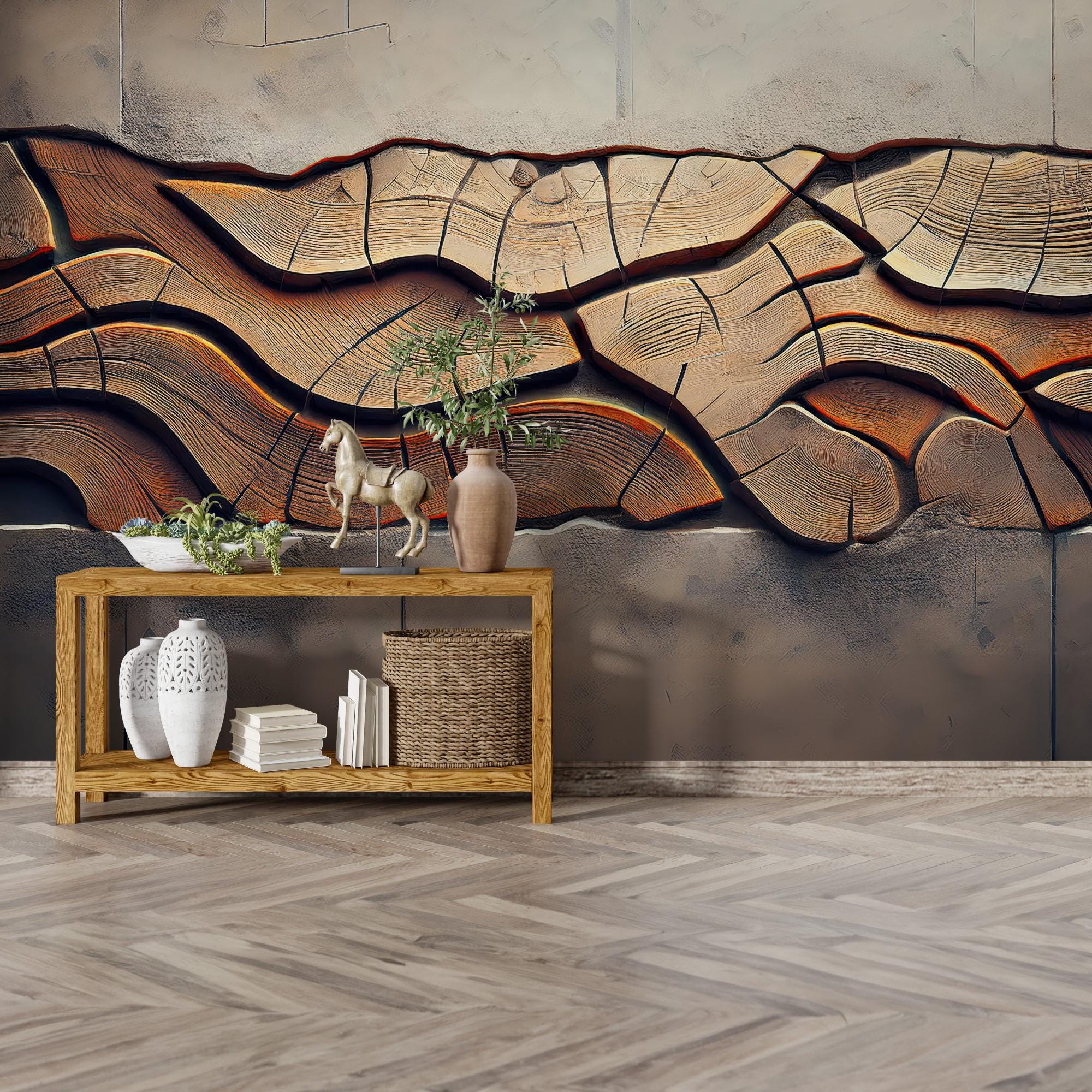 Rustic Wood Texture Wall Mural - Natural Warmth and Artistic Design ...