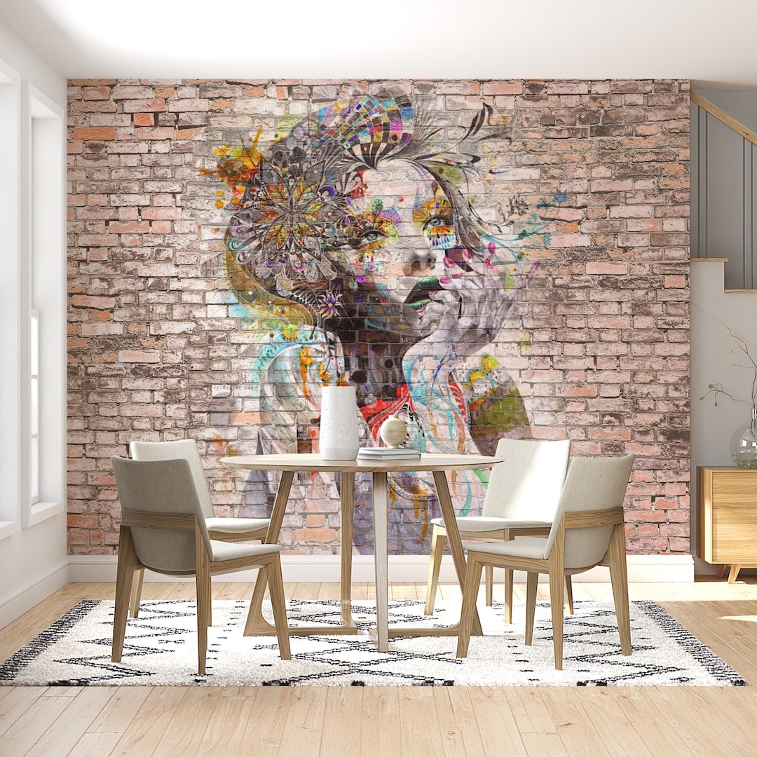 Urban Dreamer Graffiti Wall Mural - Artistic Street Art on Brick ...