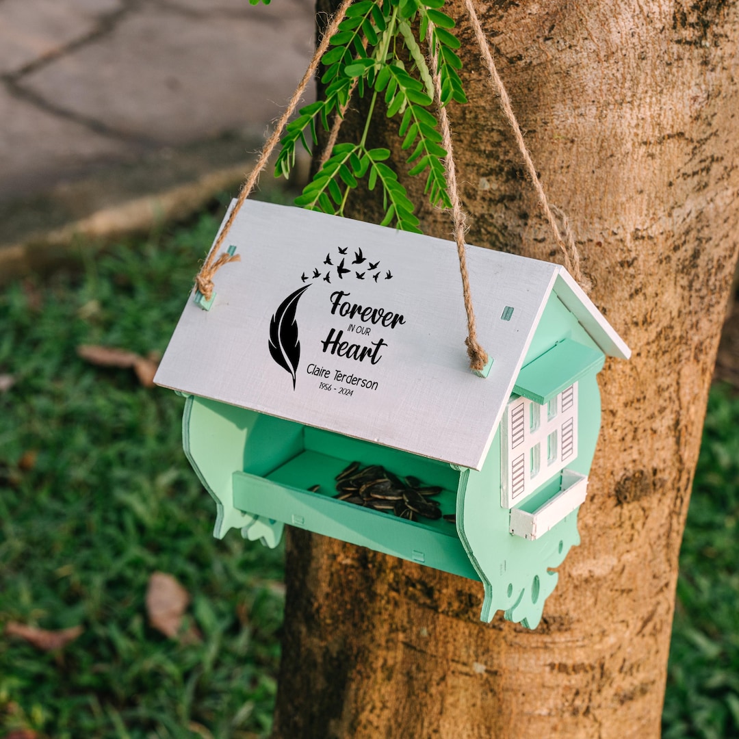 Personalized DIY Bird Feeder, Memorial Hanging Bird Feeder, House Bird ...