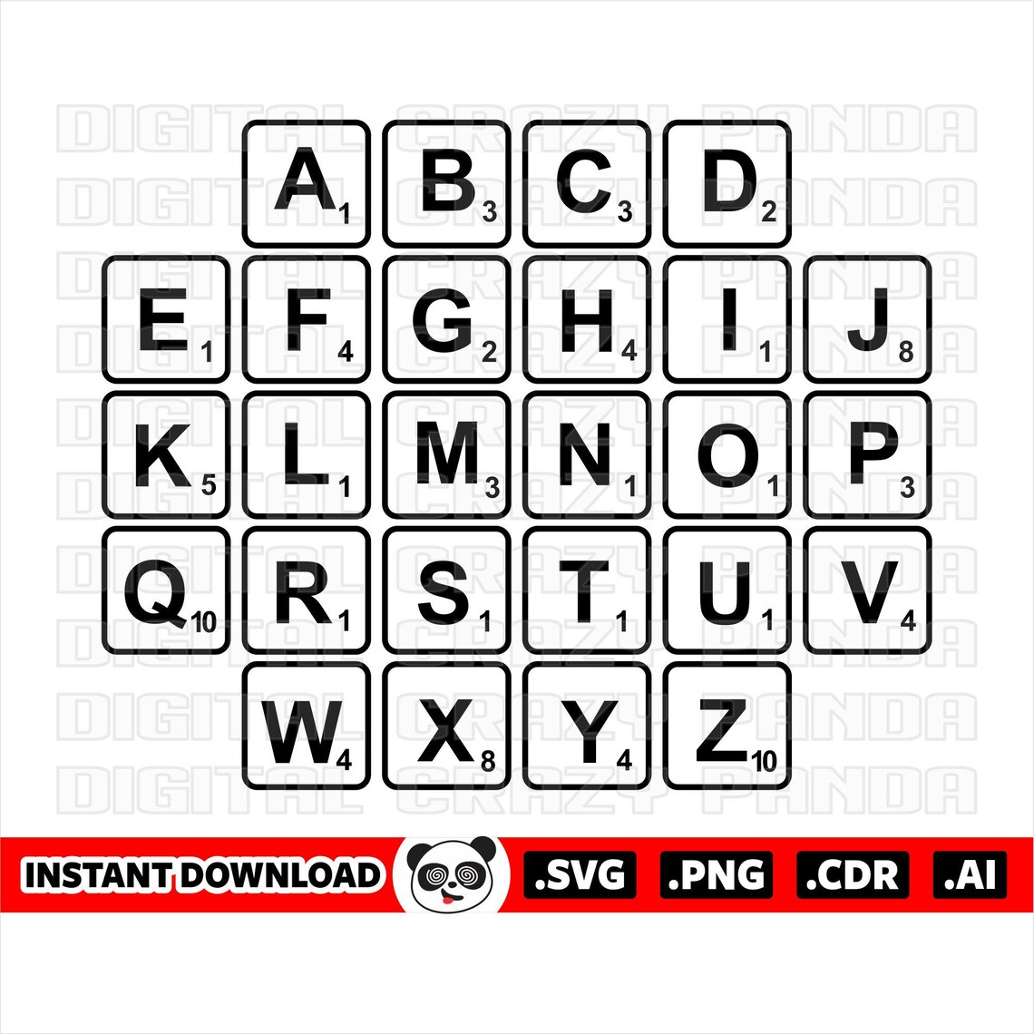 Scrabble Svg, Scrabble Tiles Svg Files, Scrabble Letters Svg, Scrabble ...