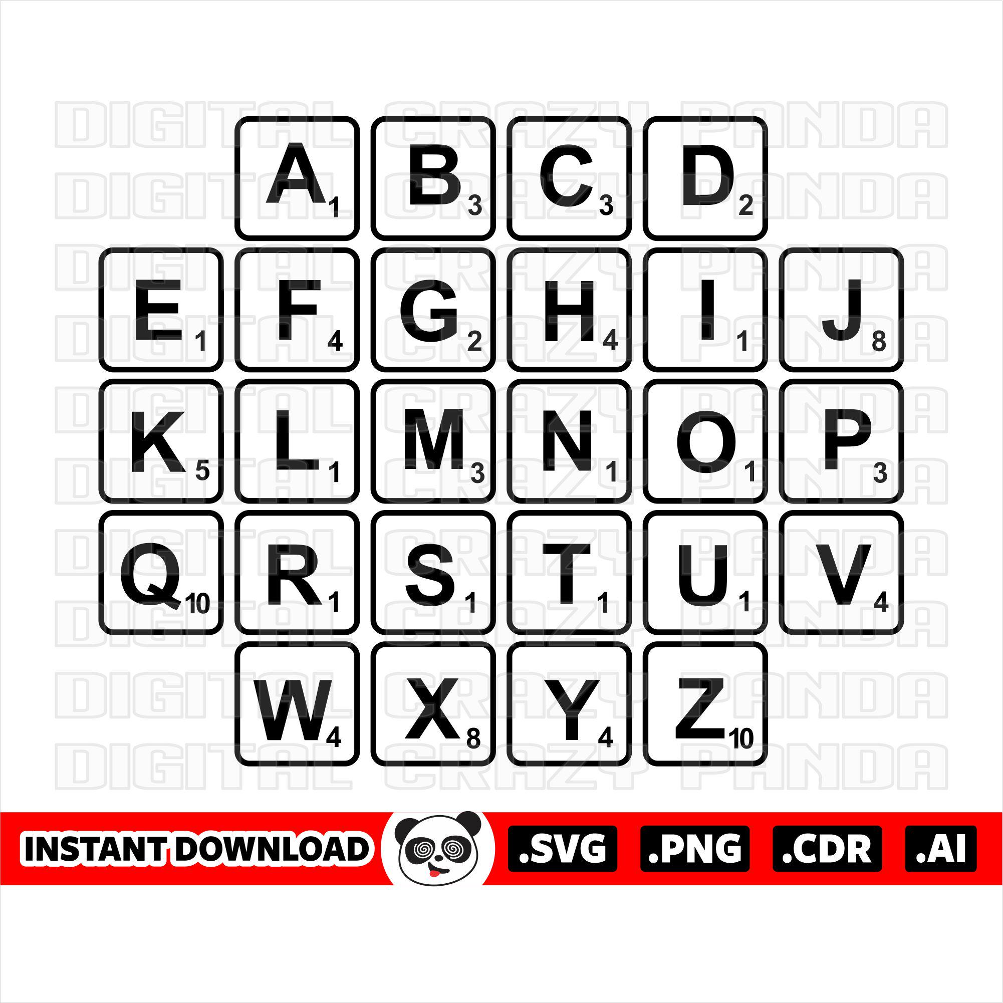 Scrabble Svg, Scrabble Tiles Svg Files, Scrabble Letters Svg, Scrabble ...