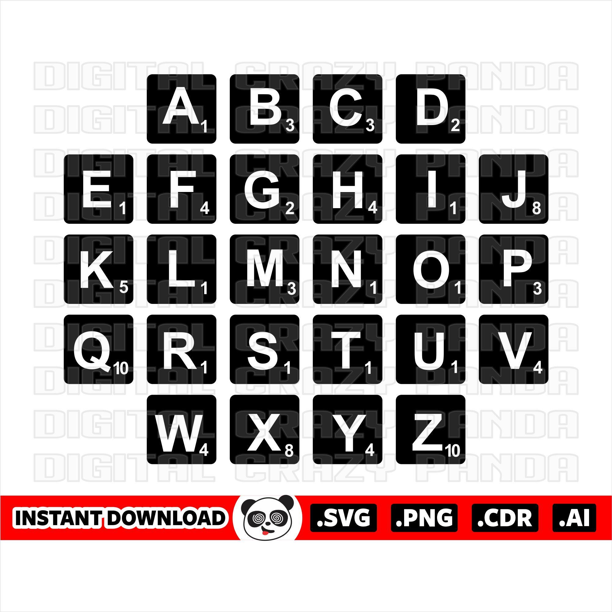 Scrabble Svg, Scrabble Tiles Svg Files, Scrabble Letters Svg, Scrabble ...