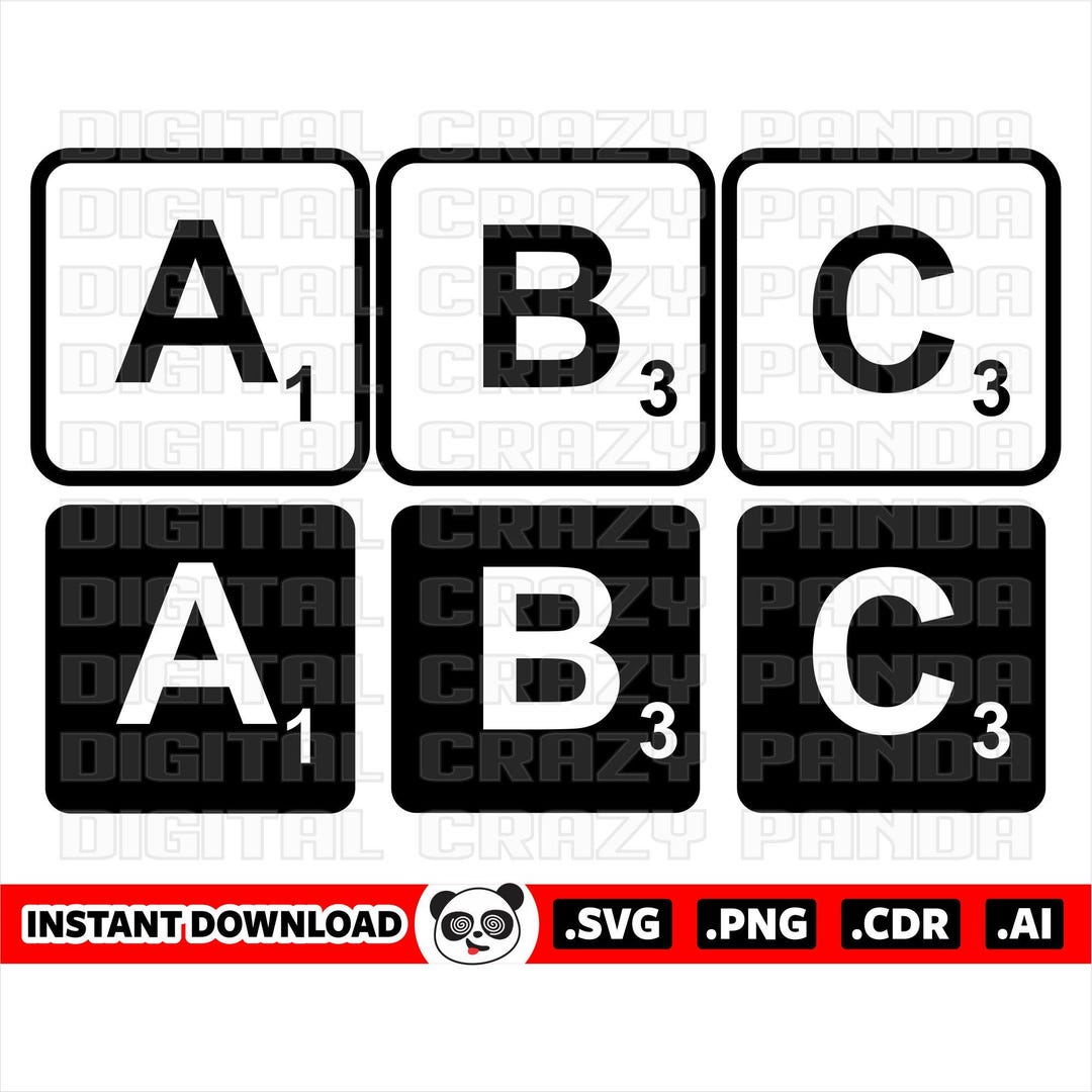 Scrabble Svg, Scrabble Tiles Svg Files, Scrabble Letters Svg, Scrabble ...