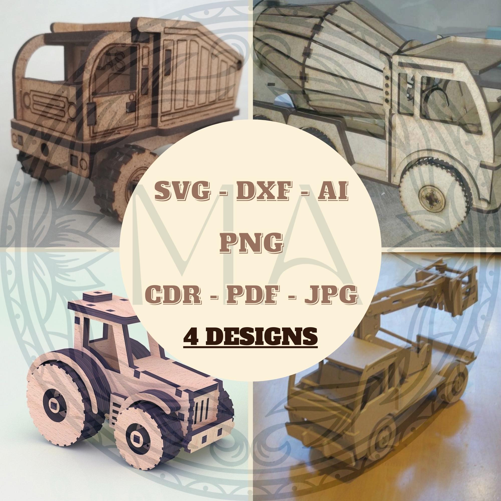 Glowforge Cutting Files - Vehicle Models in Svg Dxf Cdr Pdf Ai - Etsy