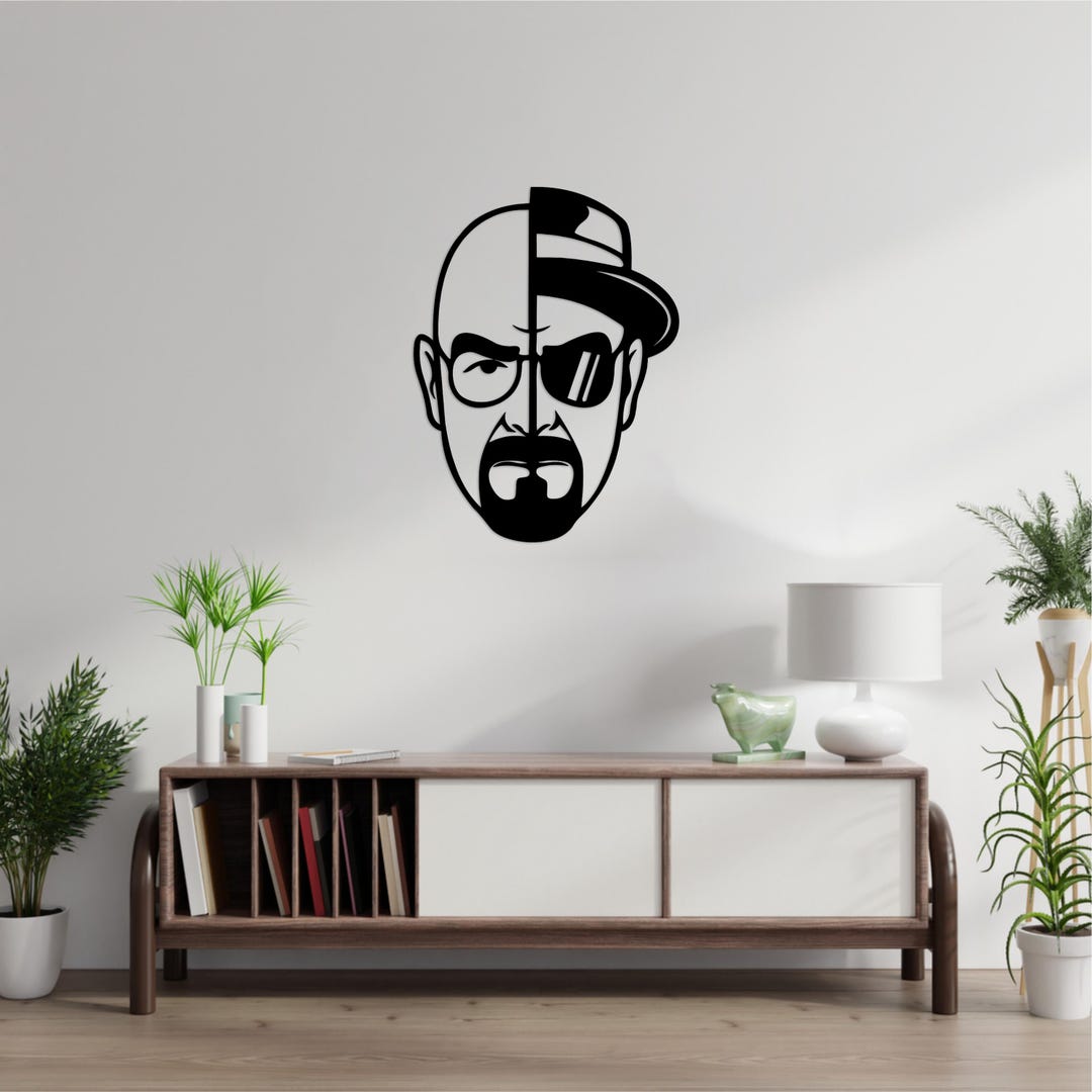 Walter White Laser Cut Svg Dxf Files Wall Sticker Engraving Decal ...