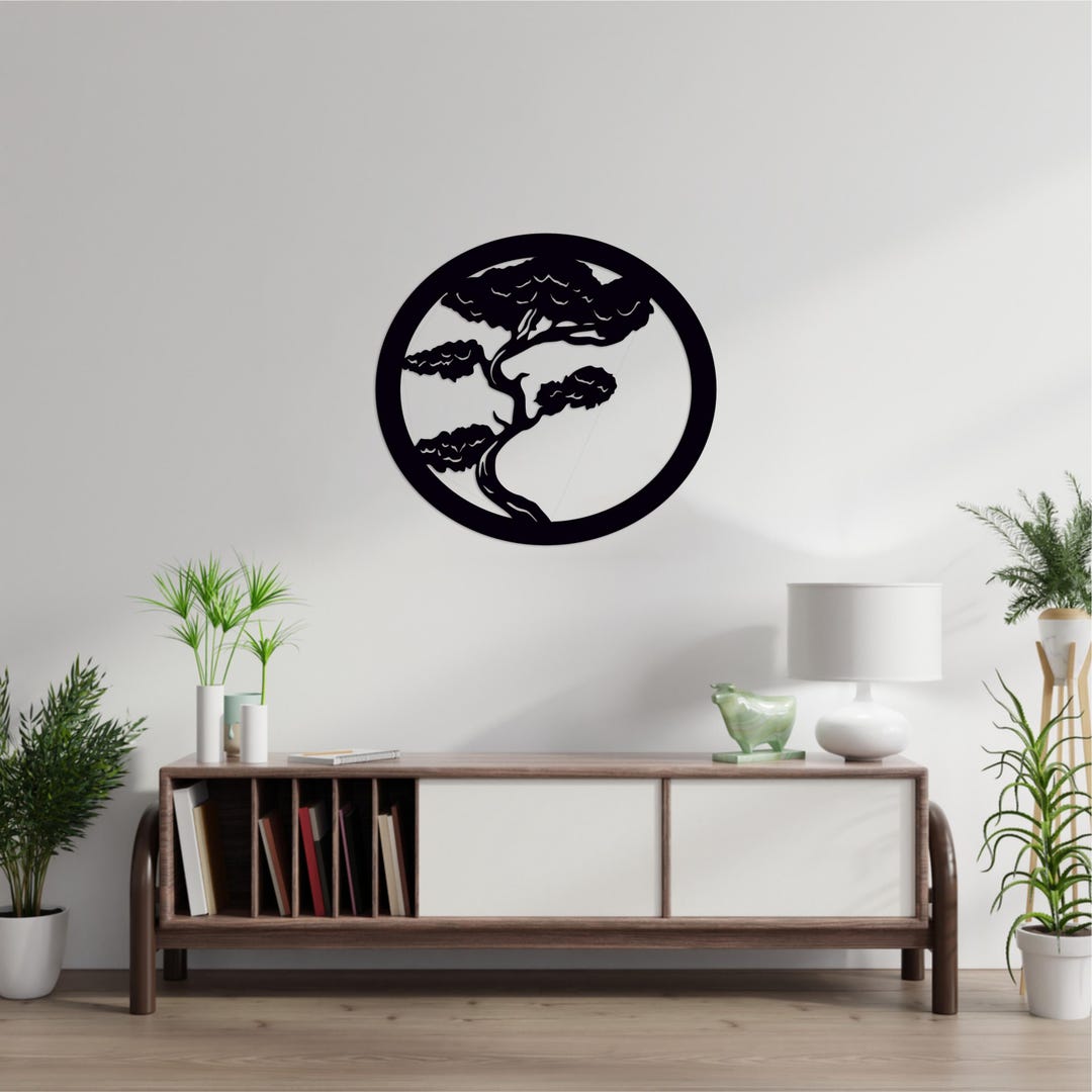 Bonsai Tree Laser Cut Svg Dxf Files Wall Sticker Engraving Decal ...