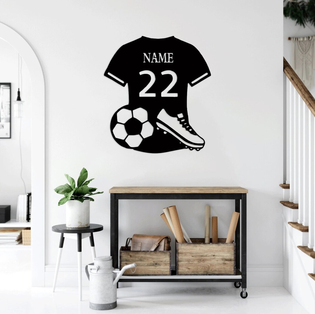 Football, Soccer Player Design Svg Dxf File Wall Sticker Pdf Silhouette ...