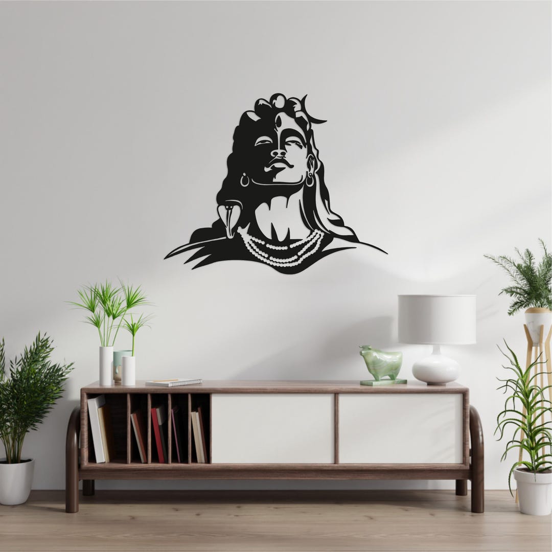 Lord Shiva Laser Cut Svg Dxf Files Wall Sticker Engraving Decal ...