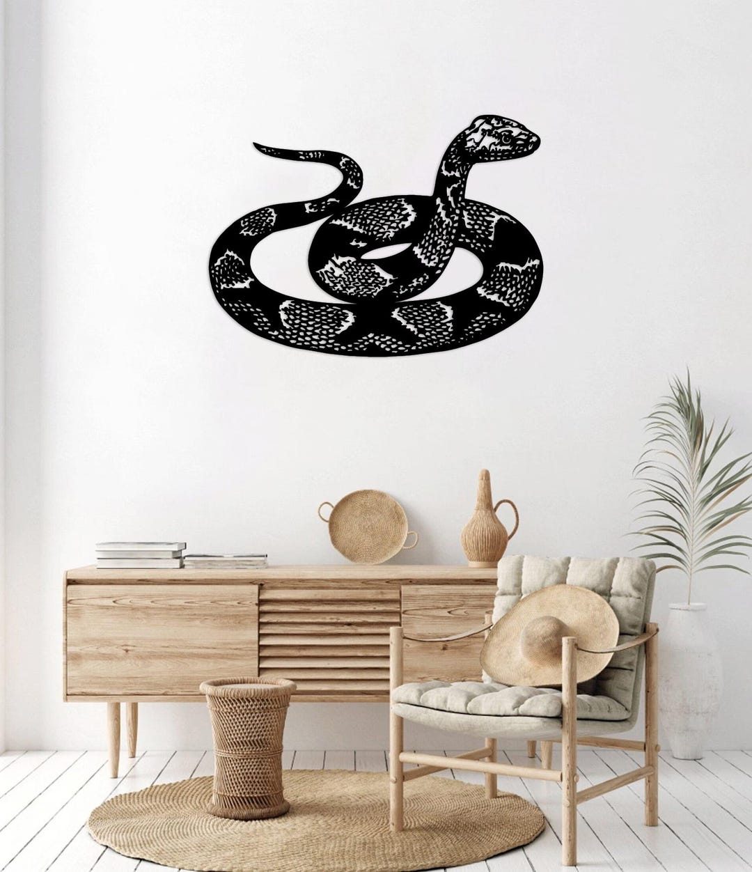 Snake Laser Cut File: Wall Art Stencil (SVG, DXF, PDF) - Etsy