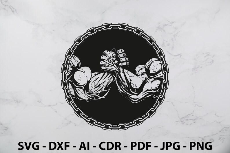 Buy Bodybuilder Arm Laser Cut Svg Dxf Files Wall Sticker Engraving ...