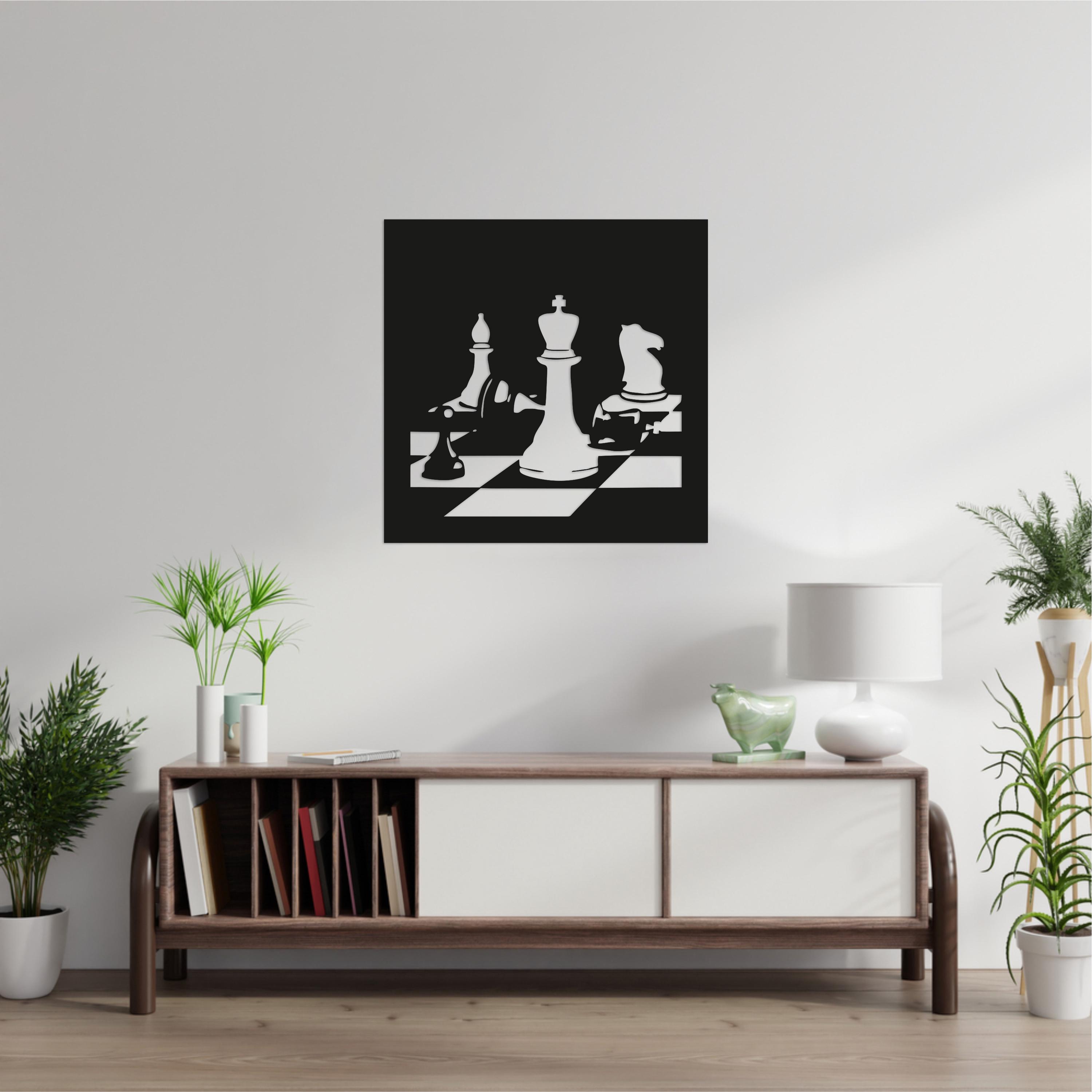 Chess Laser Cut Svg Dxf Files Wall Sticker Engraving Decal Silhouette ...
