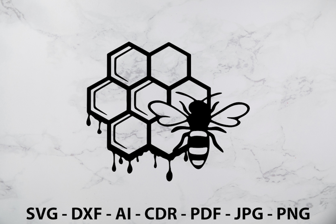 Beehive Laser Cut Svg Dxf Files Wall Sticker Engraving Decal Silhouette ...