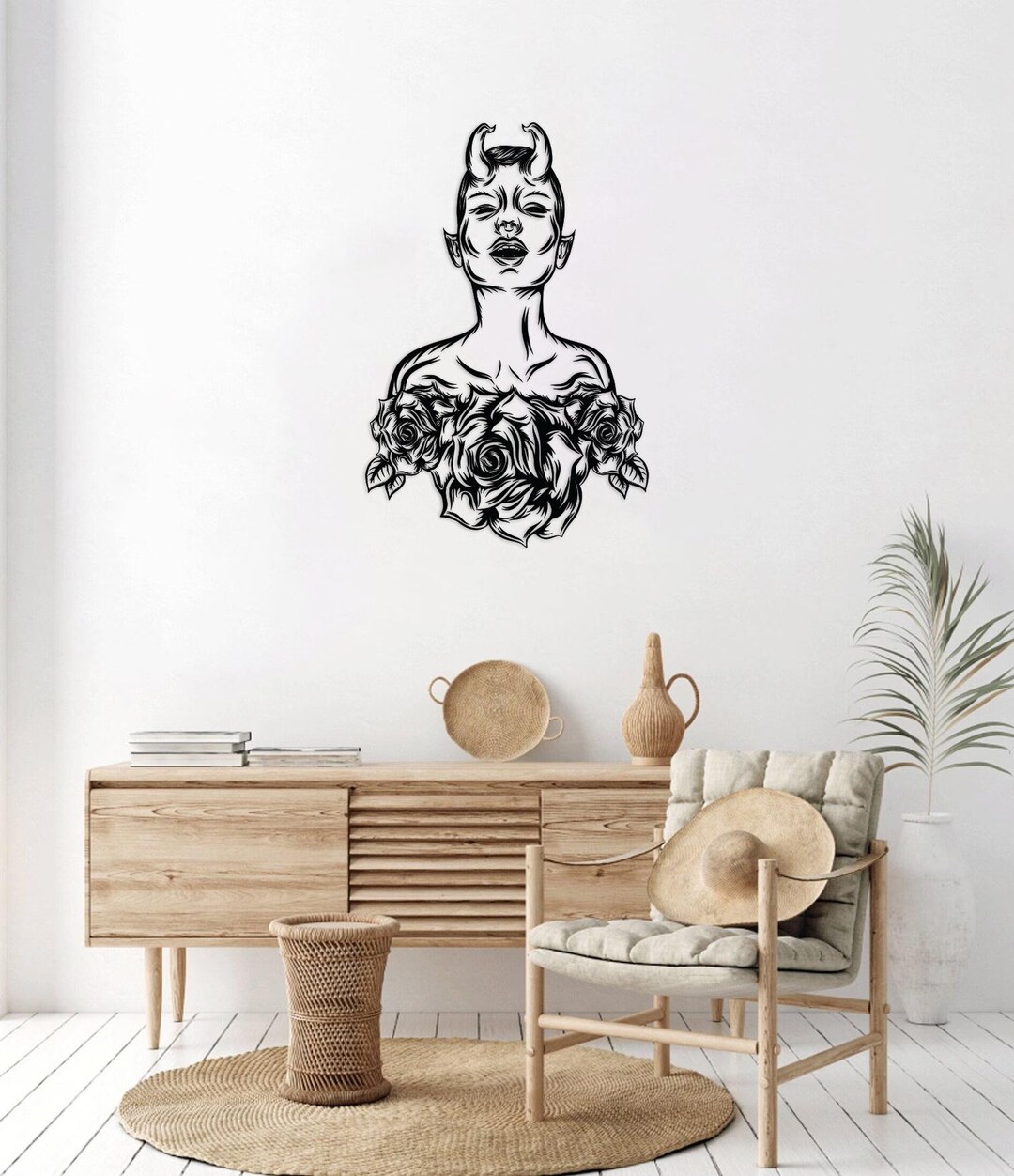 Devil Laser Cut Svg Dxf Files Wall Sticker Engraving Decal Silhouette ...