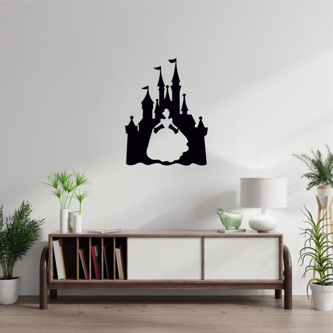 Princess, Disney Laser Cut Svg Dxf Files Wall Sticker Engraving Decal ...