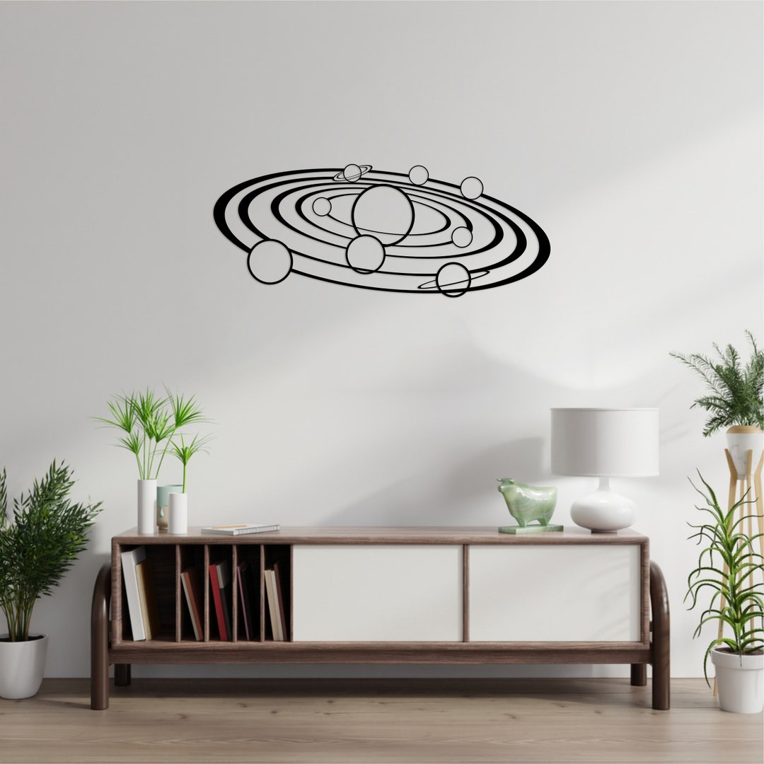 Solar System Laser Cut Svg Dxf Files Wall Sticker Engraving Decal ...