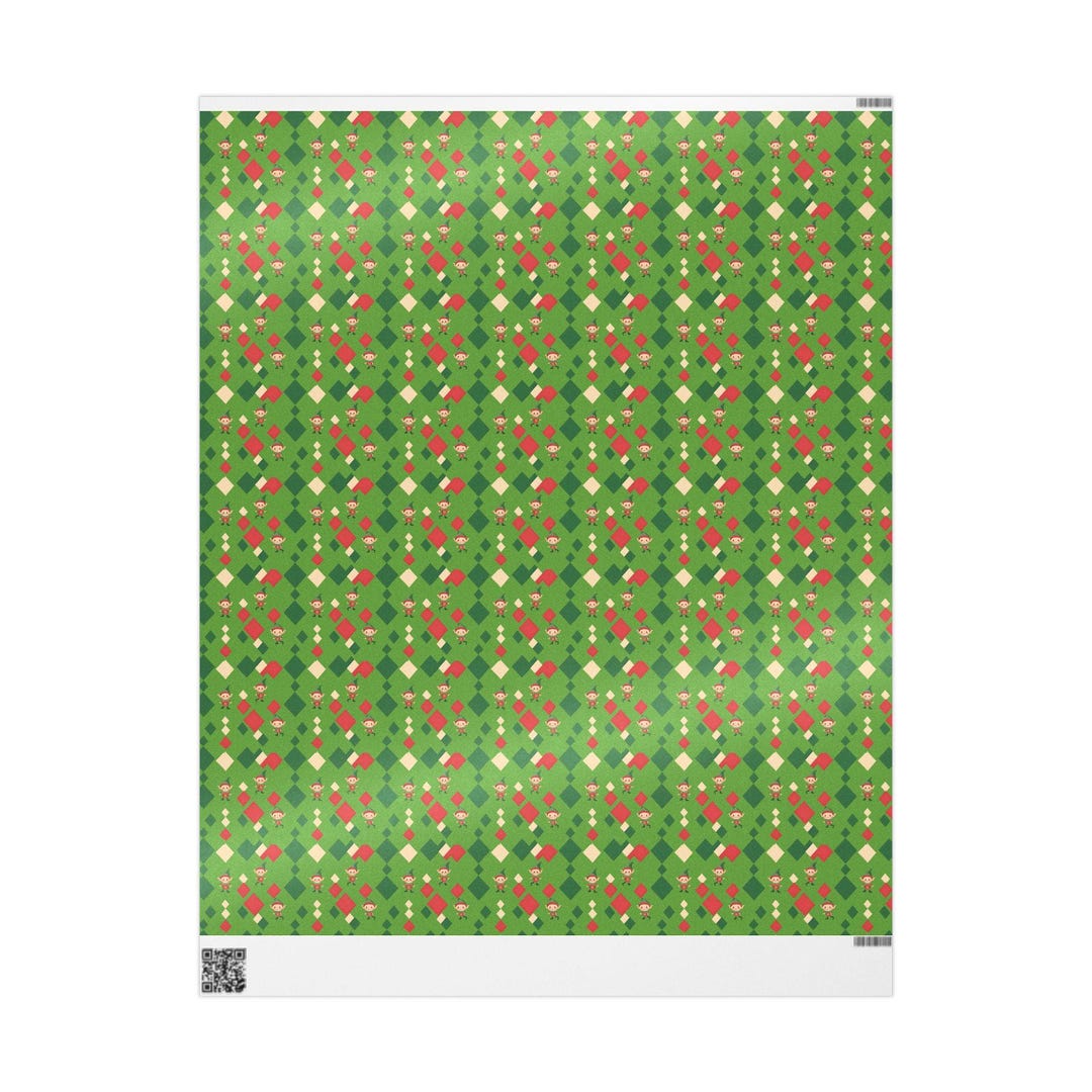 Wrapping Papers Christmas Elves Dance Green - Etsy
