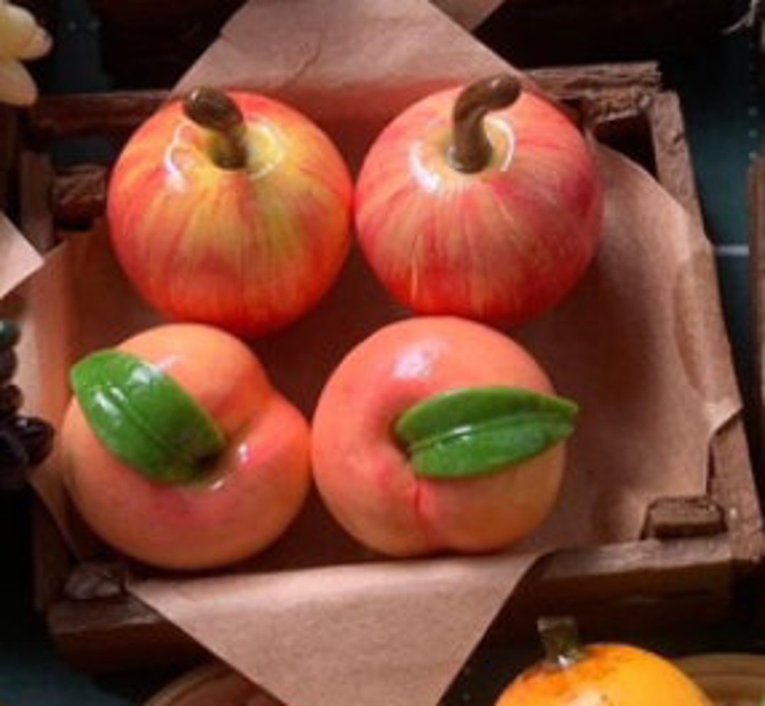 Miniature Apple Fruit, Miniature Dollhouse Polymer Clay Food Model ...