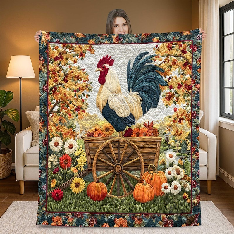 Rooster Quilt - Etsy