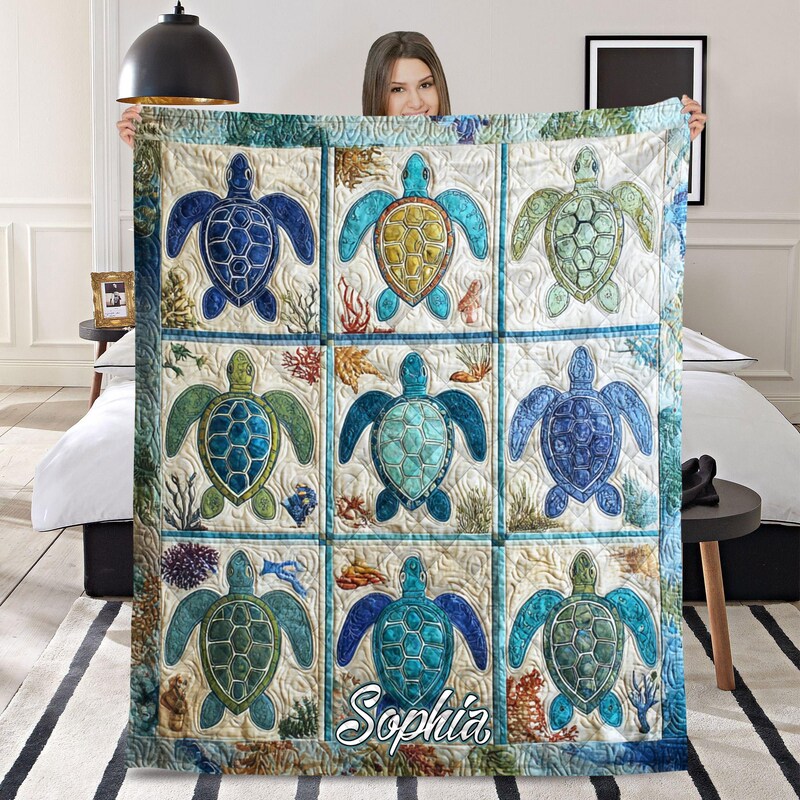 Sea Life Baby Quilt - Etsy