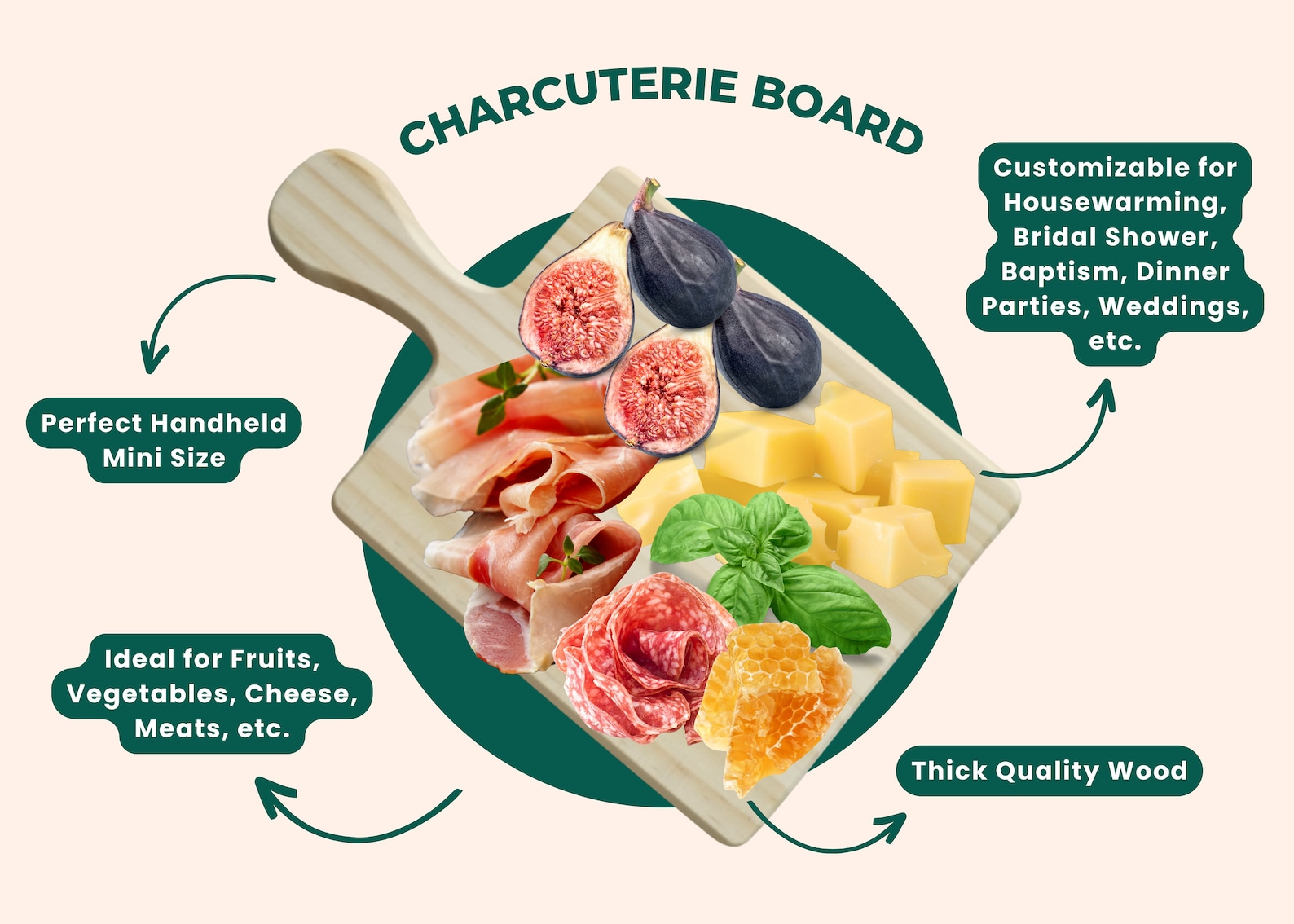 Mini Personalized Charcuterie Boards for Wedding Favors, Bridal Shower ...