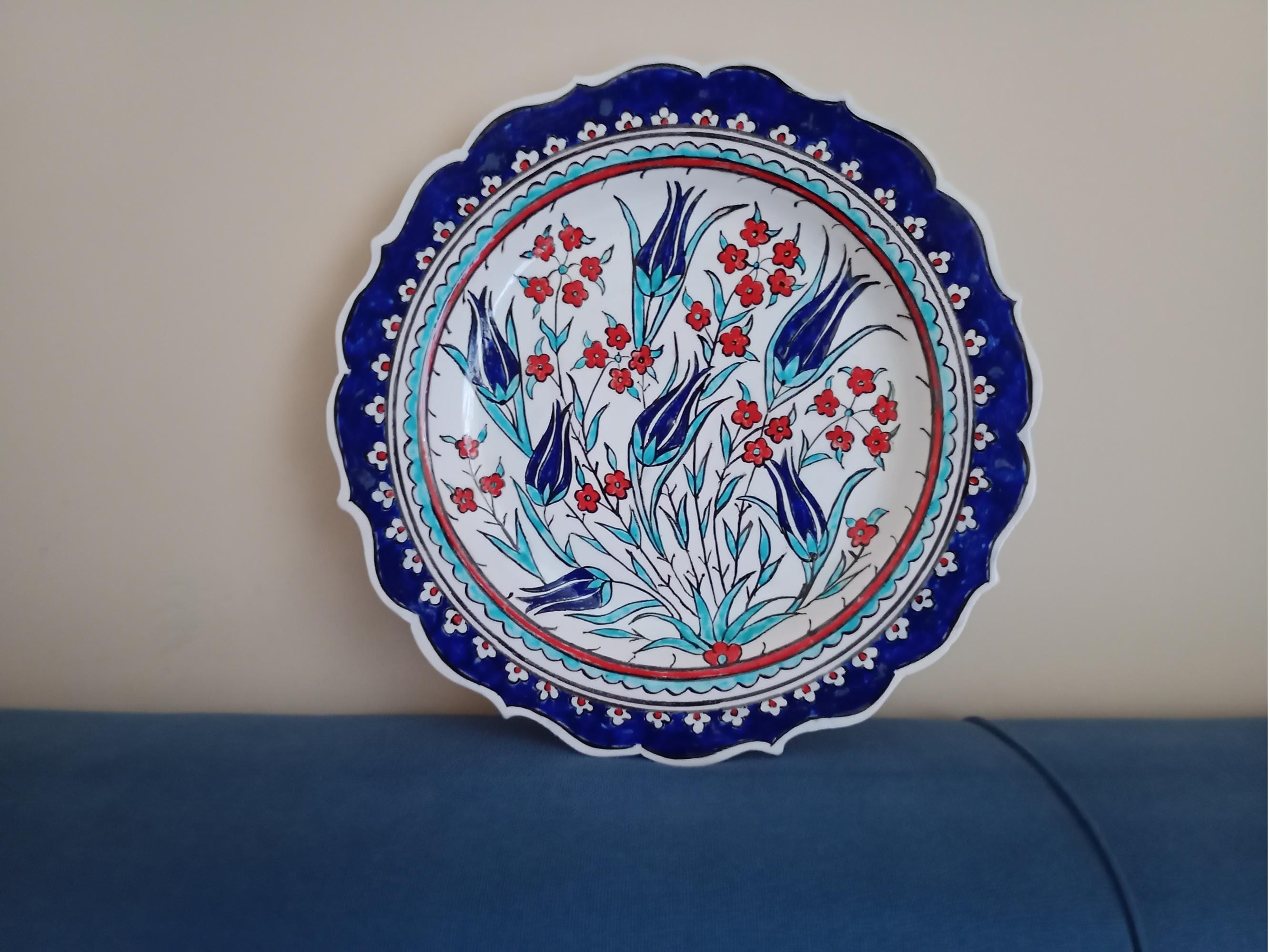 Hand Made Turkish (cini) Ceramic Art Plate. Special Cultural Gift. - Etsy