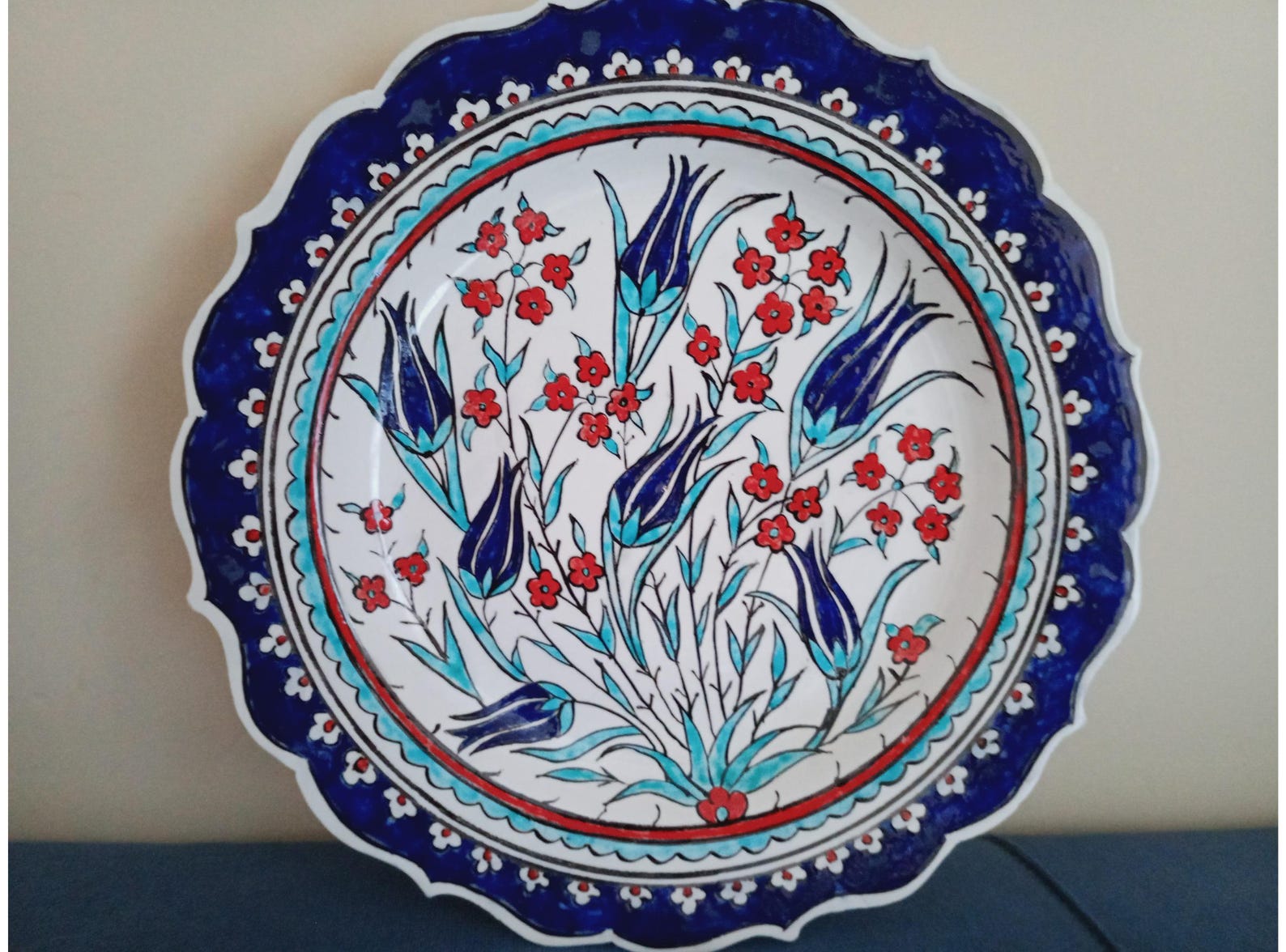 Hand Made Turkish cini Ceramic Art Plate. Special Cultural Gift. - Etsy