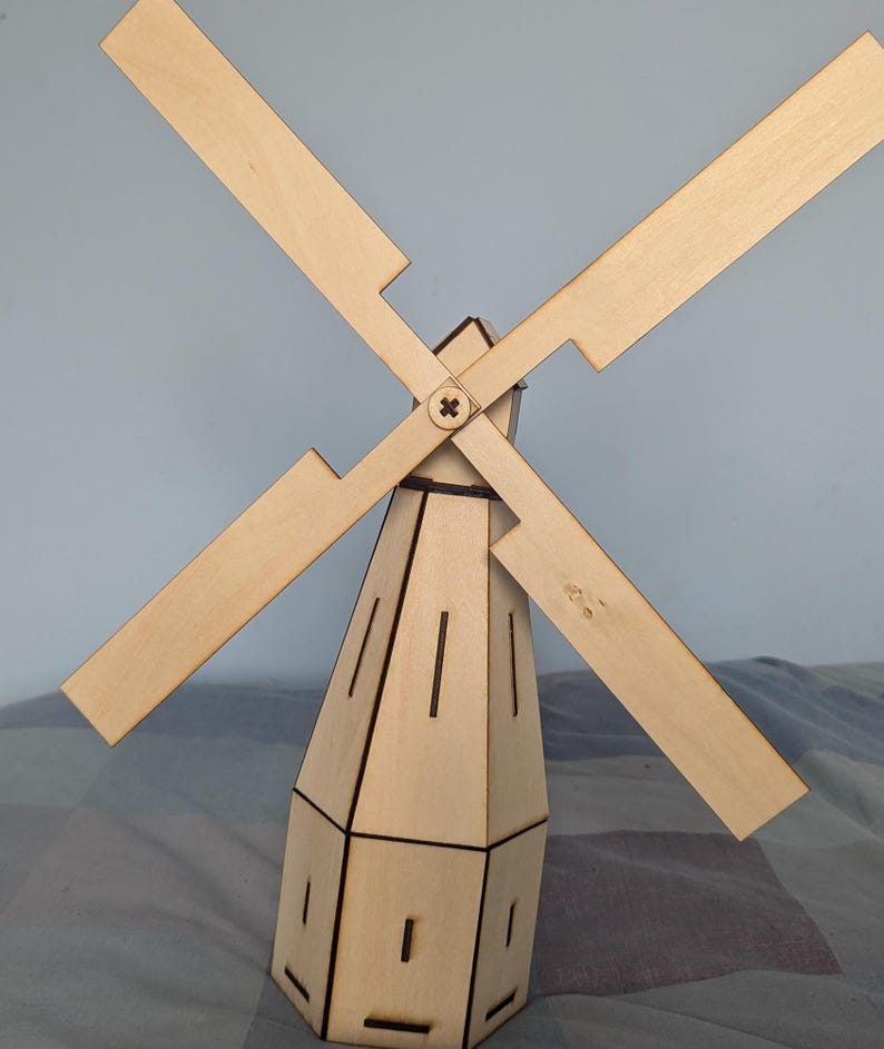 Laser Design Windmill Model 1/87 Scale HO Gauge Model Train Scenery ...