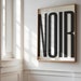 NOIR Poster, Minimalist Wall Art, Modern Monochrome Print, Elegant Home ...