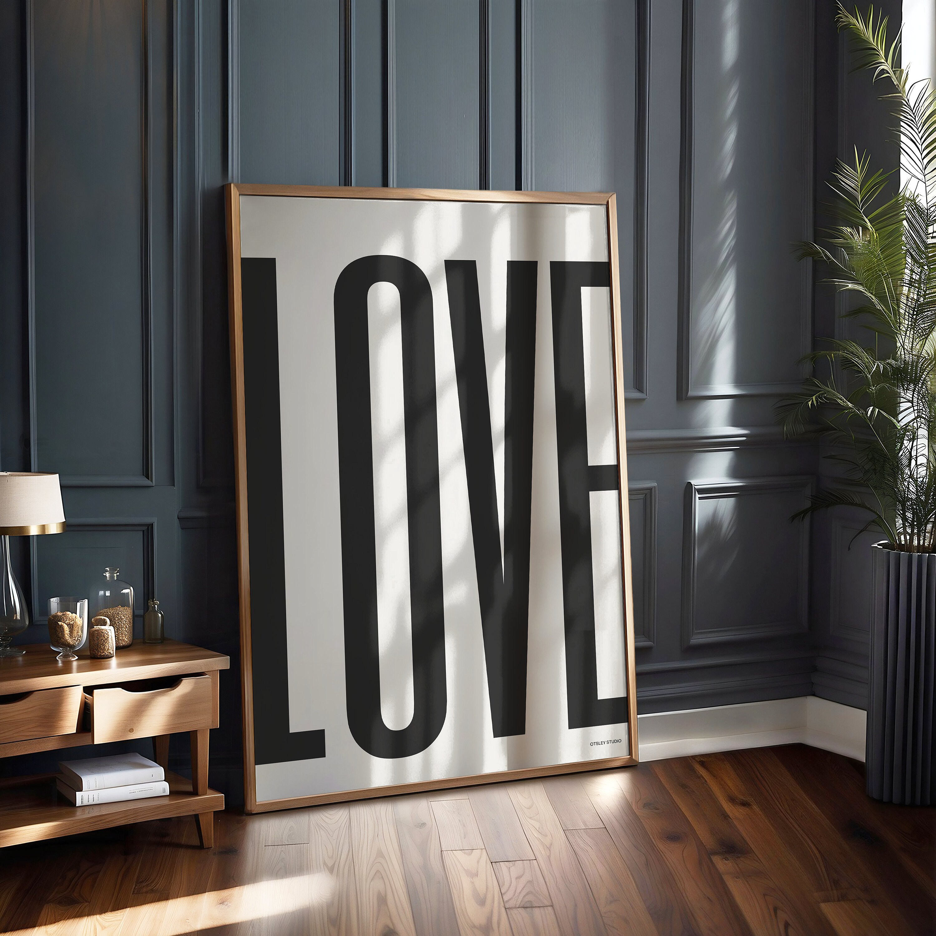 LOVE Poster, Minimalist Wall Art, Modern Inspirational Print ...