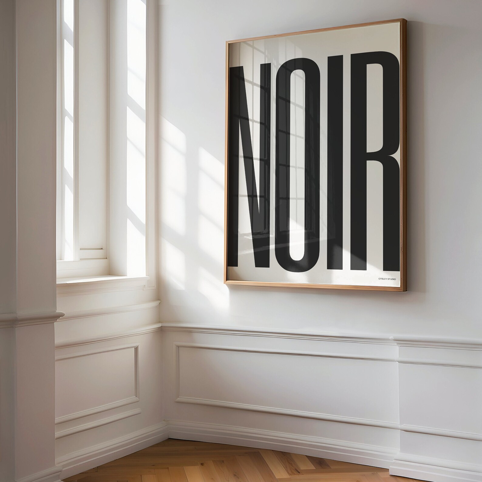 NOIR Poster, Minimalist Wall Art, Modern Monochrome Print, Elegant Home ...