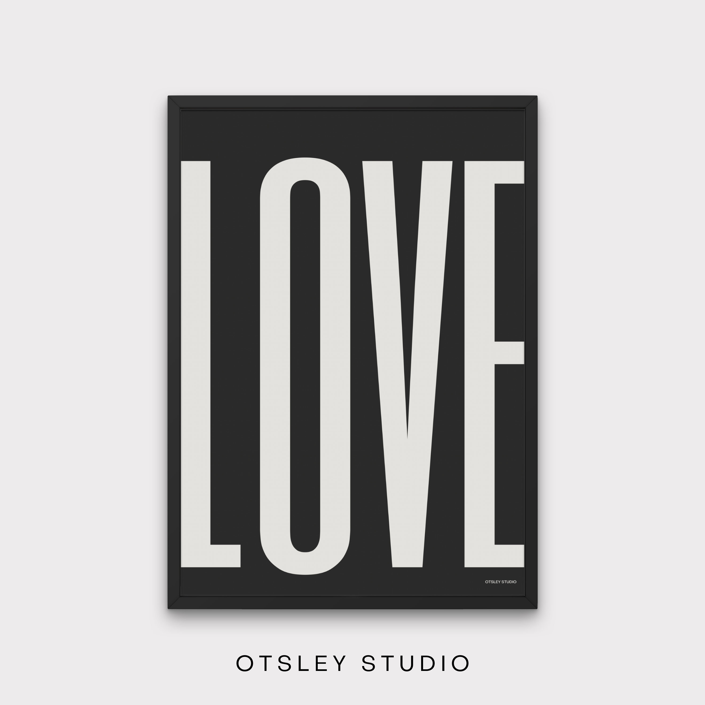 LOVE Poster - Minimalist Wall Art, Modern Inspirational Print ...