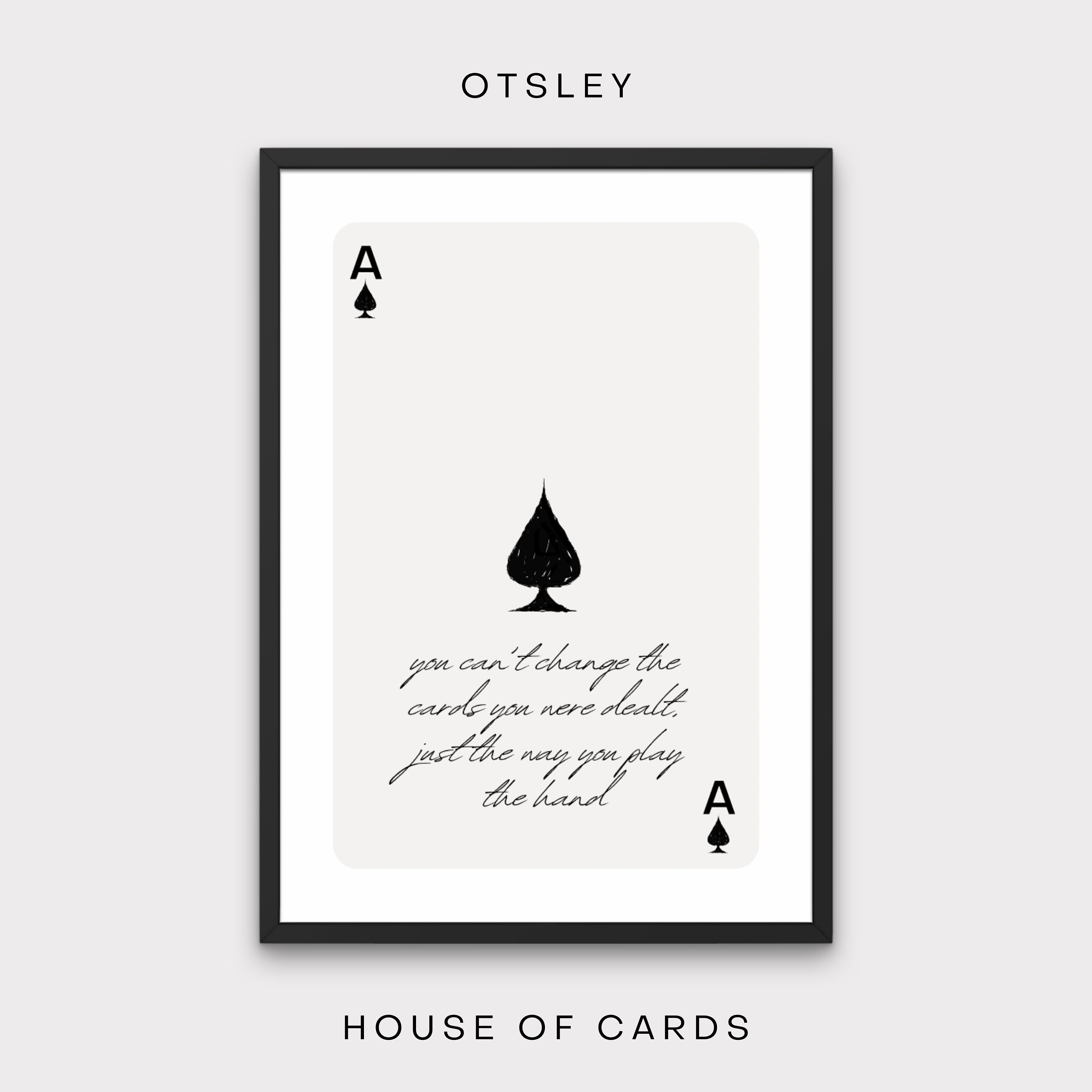 Change the Cards Ace of Spades Print, Playing Card Poster, Neutral Home ...