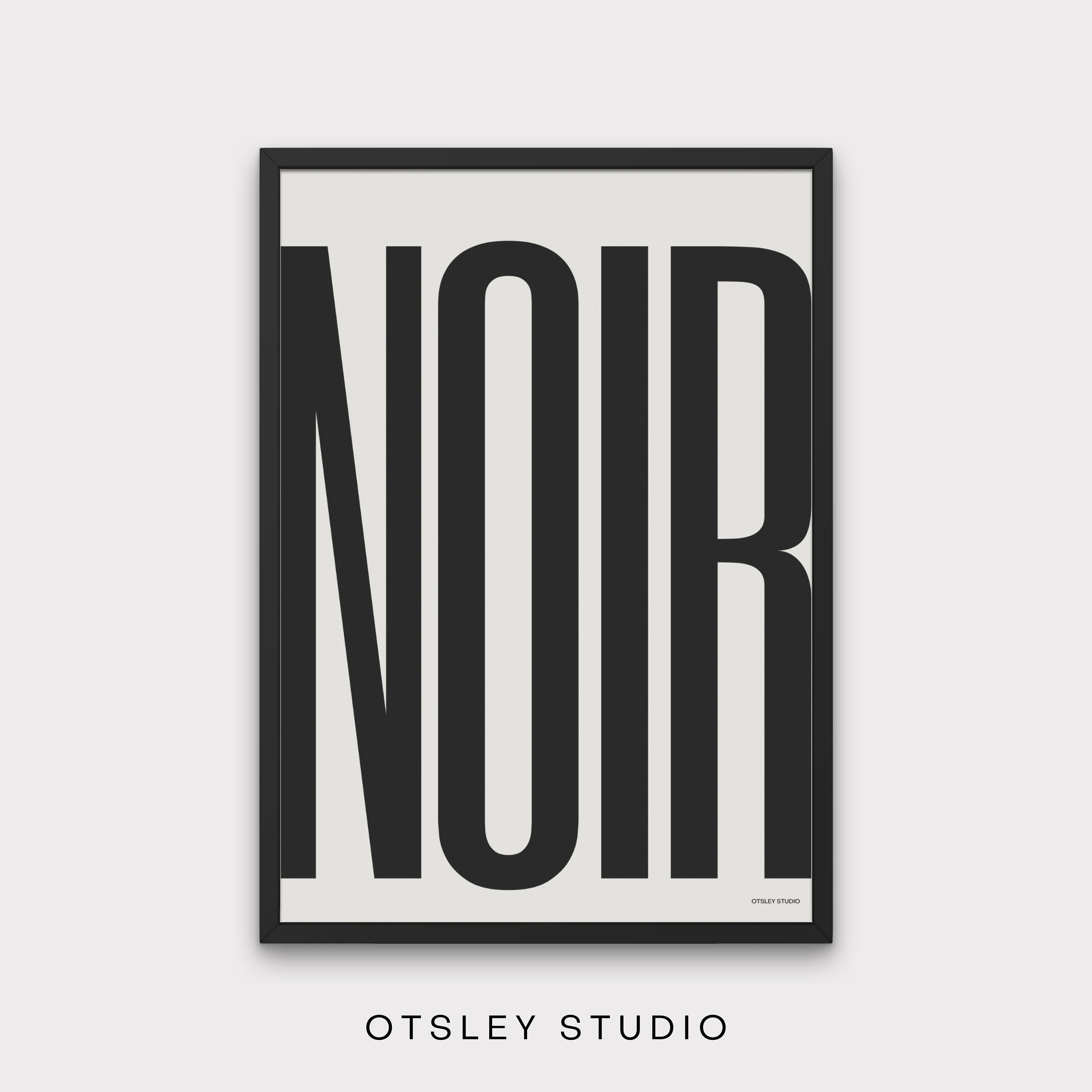 NOIR Poster, Minimalist Wall Art, Modern Monochrome Print, Elegant Home ...